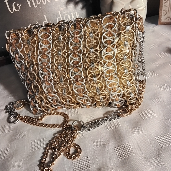 Magid | Bags | Magid Gold And Silver Chain Link Shoulder Purse Chain ...